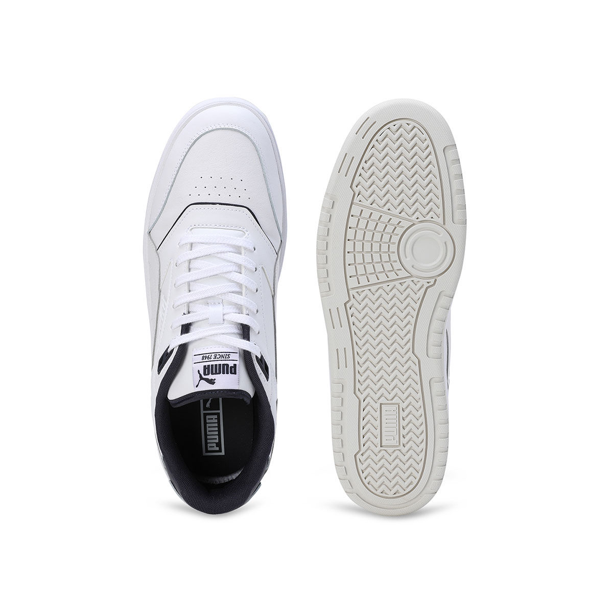 Buy Puma Doublecourt Unisex Black & White Sneakers Online