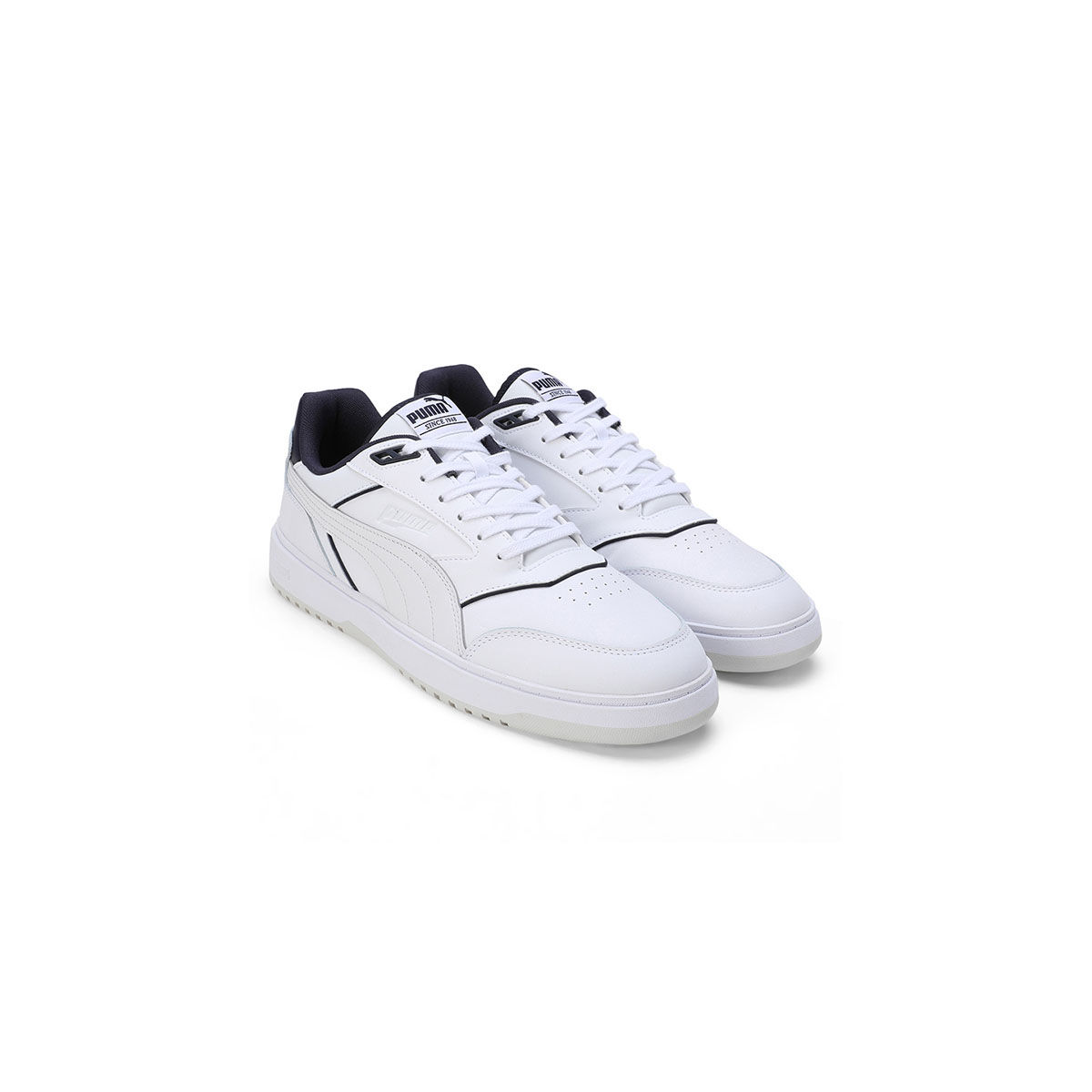 Buy Puma Doublecourt Unisex Black & White Sneakers Online