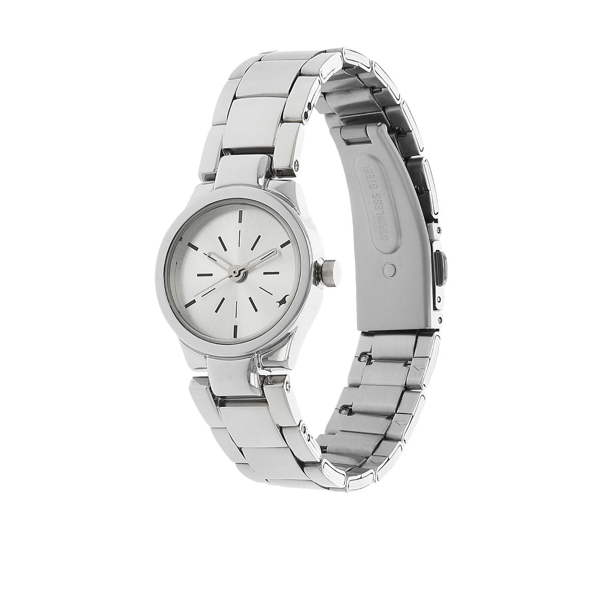 Buy Fastrack White Dial Silver Metal Strap Watch Online