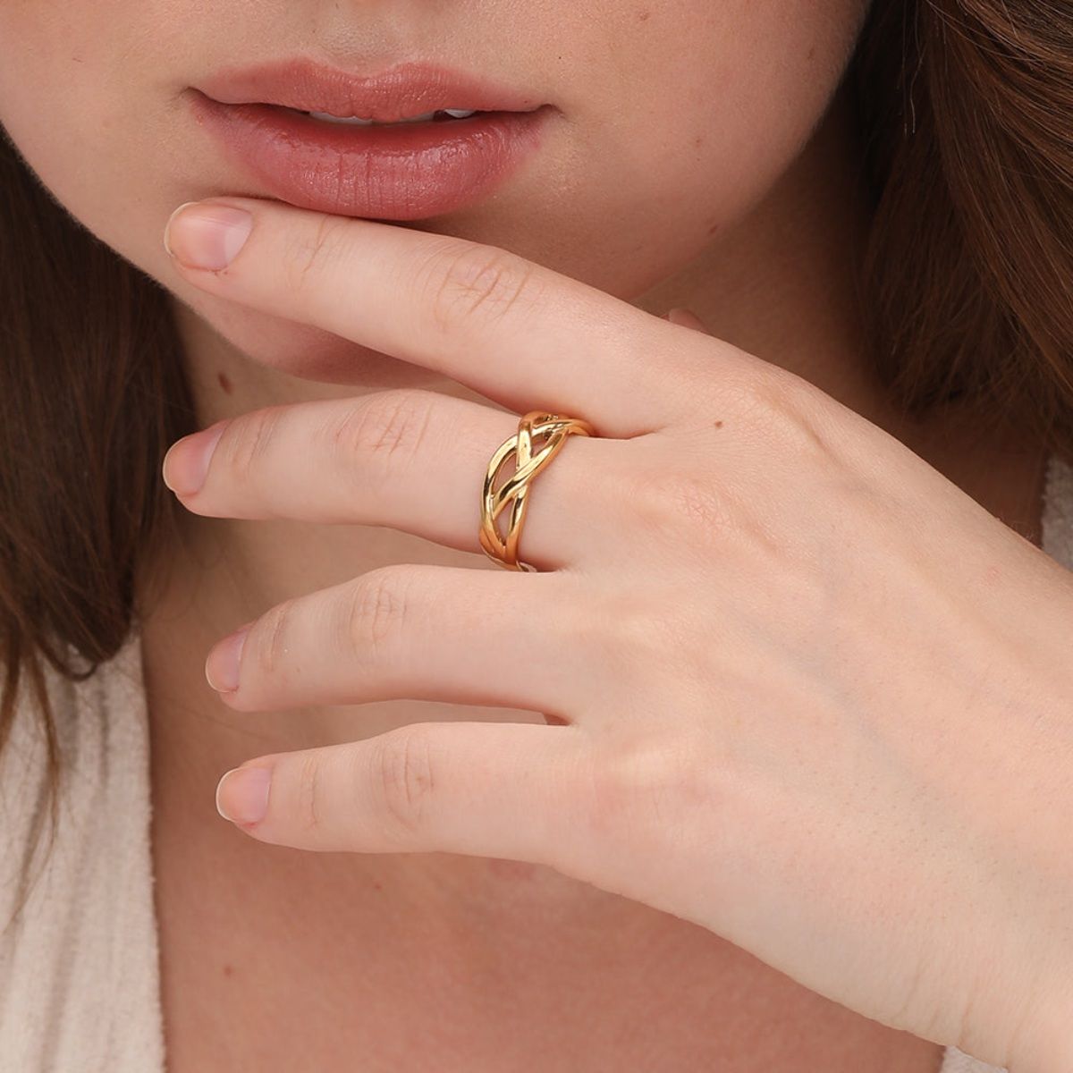 Buy Palmonas 18k Gold Plated Dainty Branch Ring for Women Online