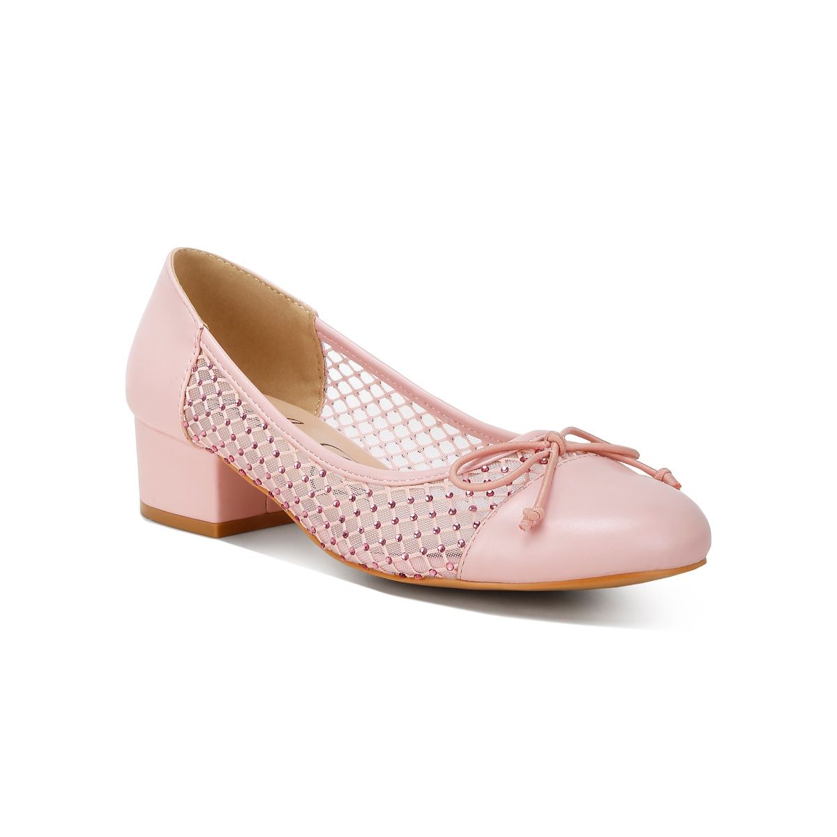 Buy London Rag Mesh Ballerina Pumps - Pink Online
