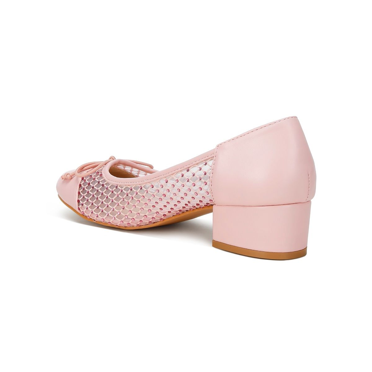 Buy London Rag Mesh Ballerina Pumps - Pink Online
