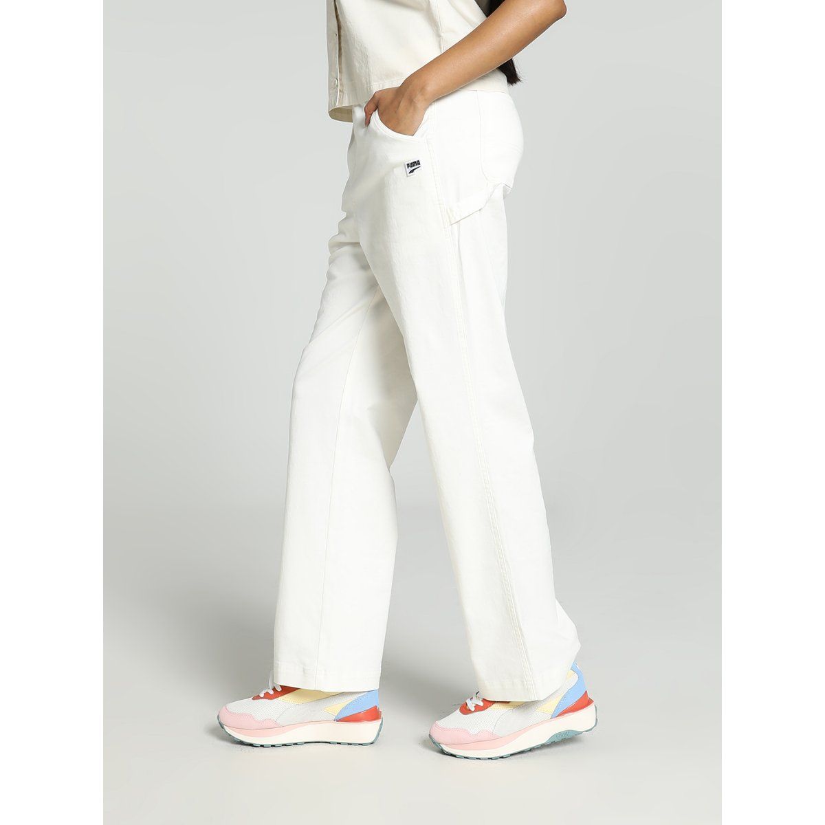 Buy Puma Downtown Straight Women's White Pants Online