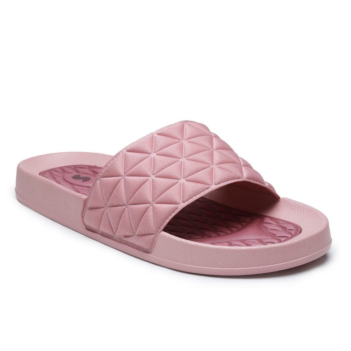 Buy SOLETHREADS Slides Stella Pink Solid Women Sliders Online
