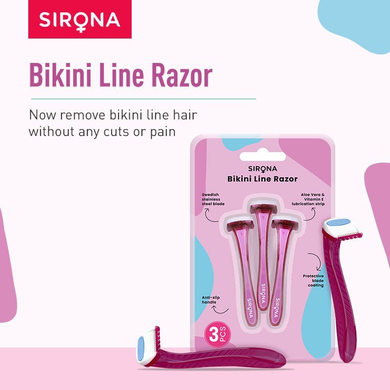Sirona Disposable Bikini Line Razor for Women - 3 Razors: Buy Sirona ...