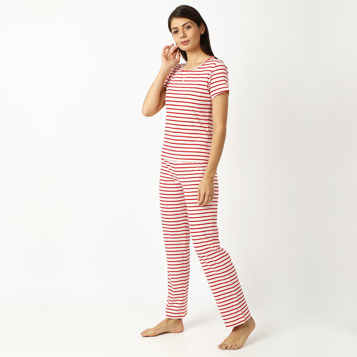 Buy mackly Women Striped Night Suit - Multi-Color Online