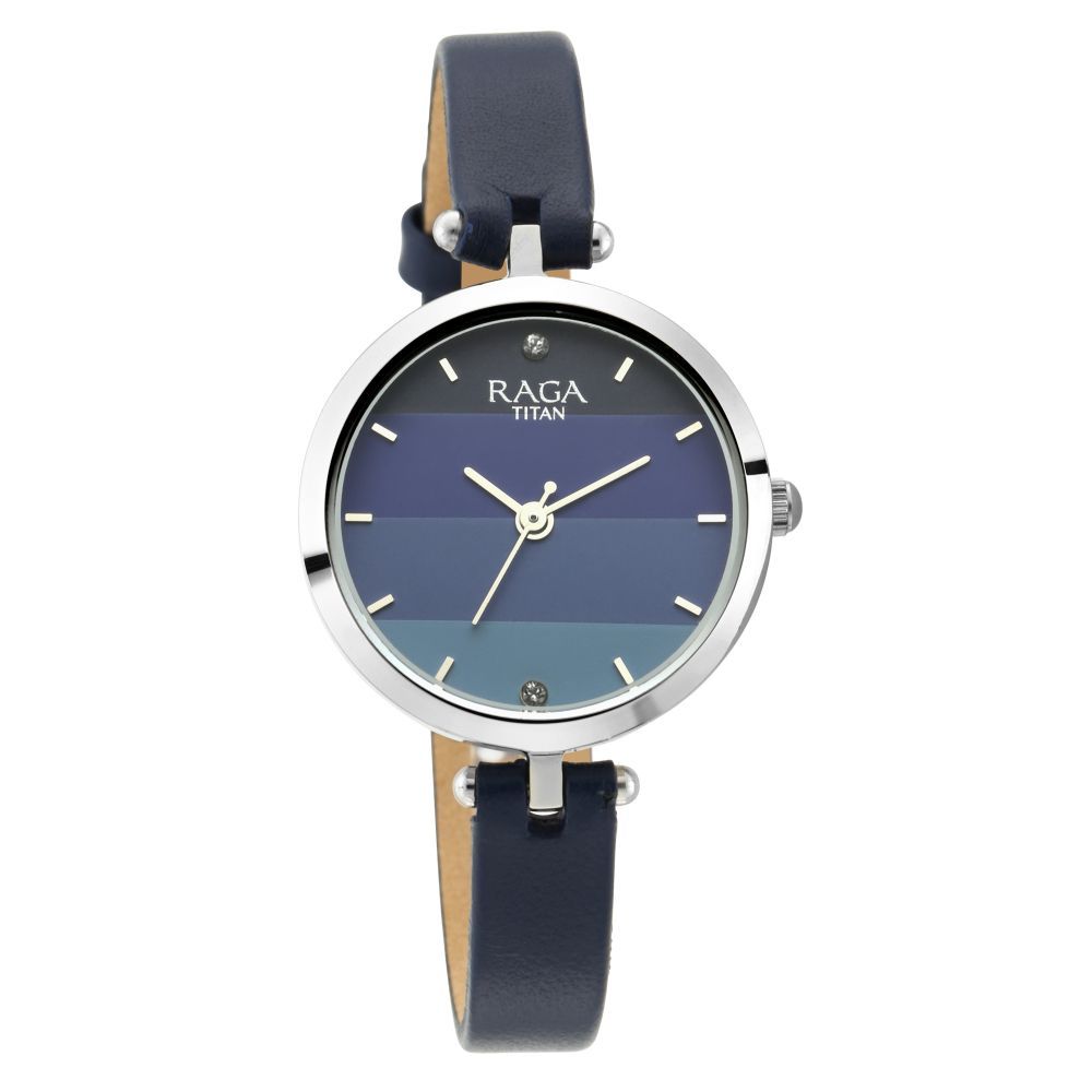 Buy Titan 2606SL02 Blue Dial Analog Watch For Women Online