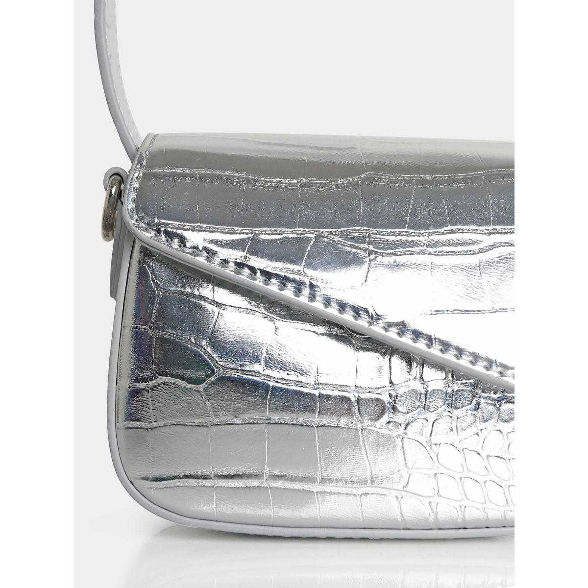 Buy PUBLIC DESIRE The Jolee Metallic Silver Mini Handbag Online