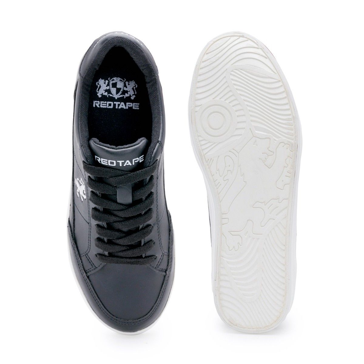 Buy Red Tape Women Solid Black Sneakers Online