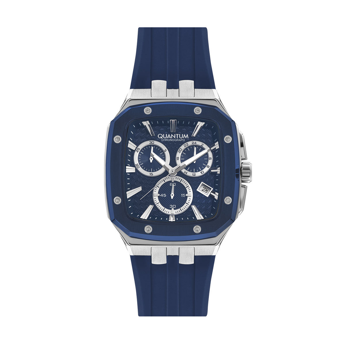 Buy Quantum Hunter Chronograph Blue Square Dial Mens Watch - HNG1033 ...