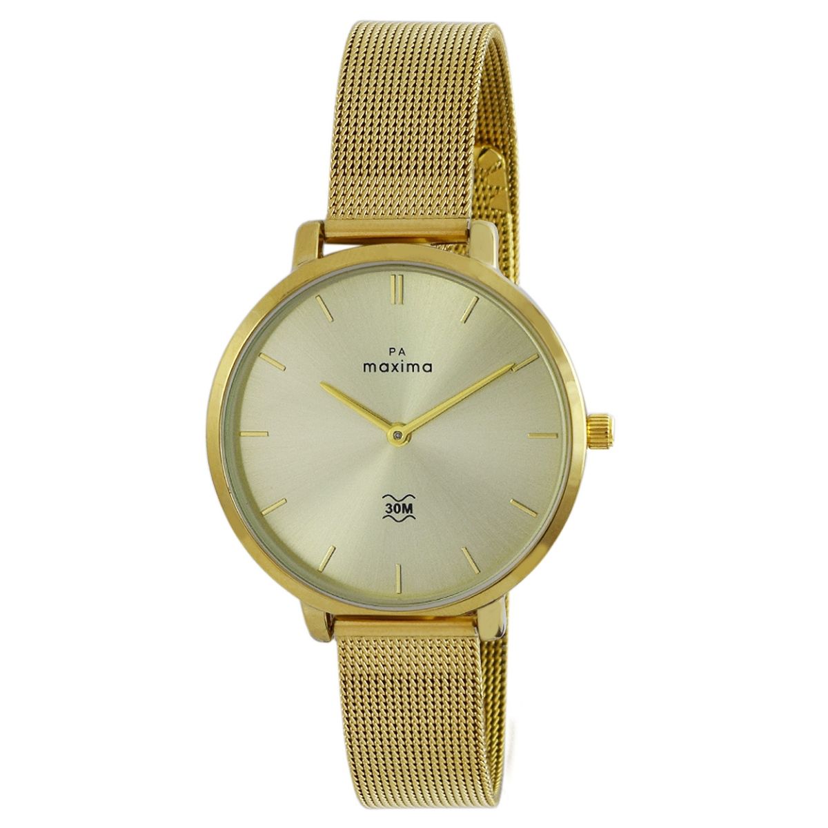 Buy PA Maxima Women 60650CMLY Gold Dial Analog Watch (M) Online