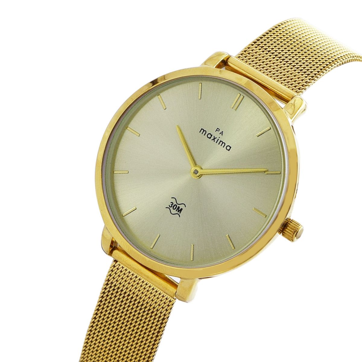Buy PA Maxima Women 60650CMLY Gold Dial Analog Watch (M) Online