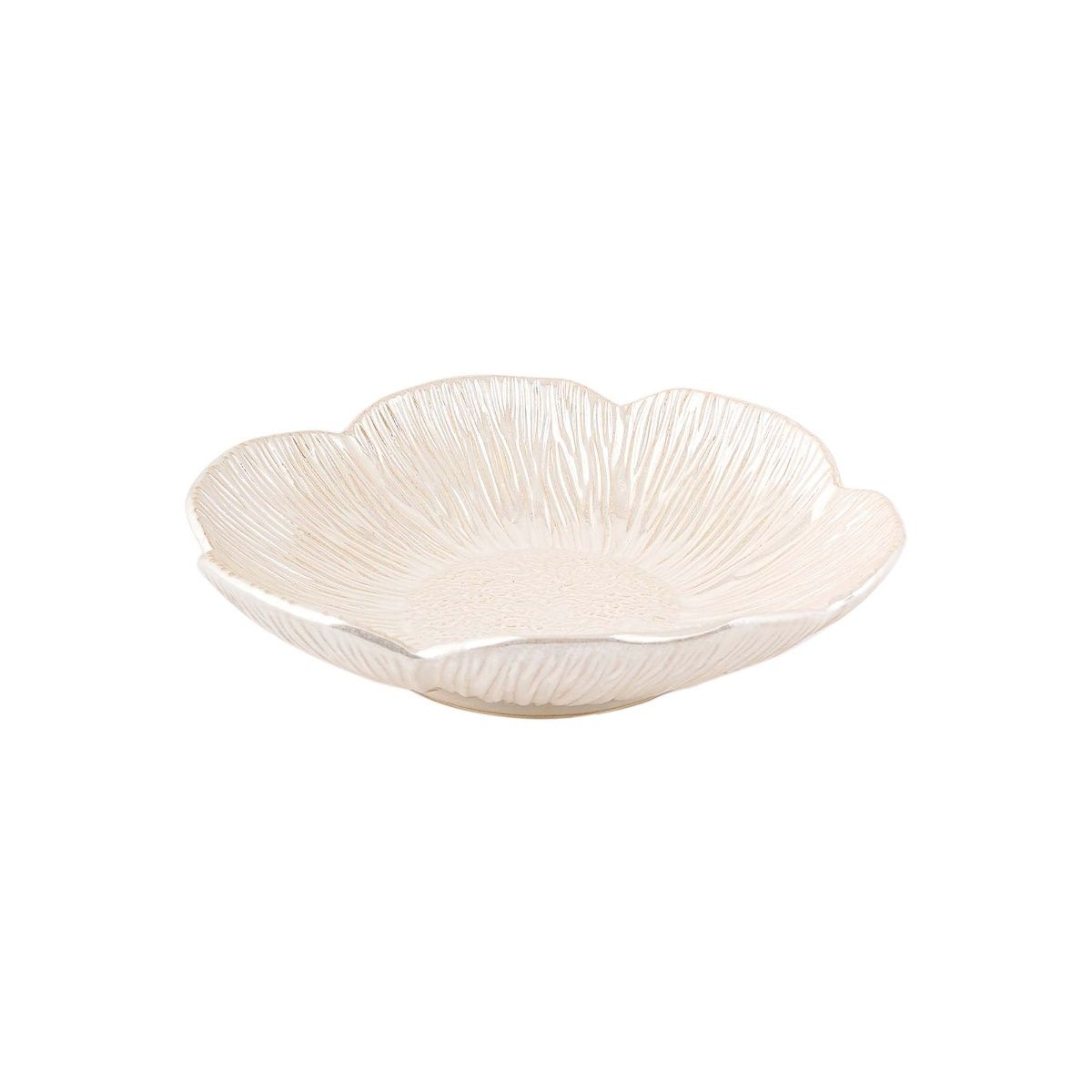 Buy Pure Home + Living Medium Cream Floral Plate Online