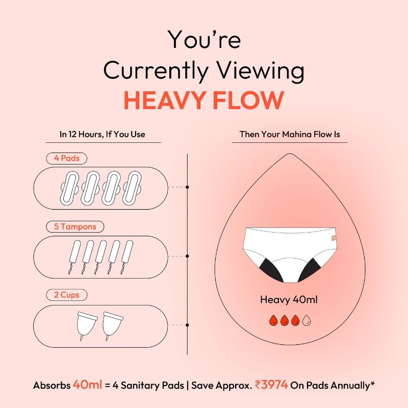 Buy Mahina Ohh So Soft Modal Heavy Flow Period Panties - M Online