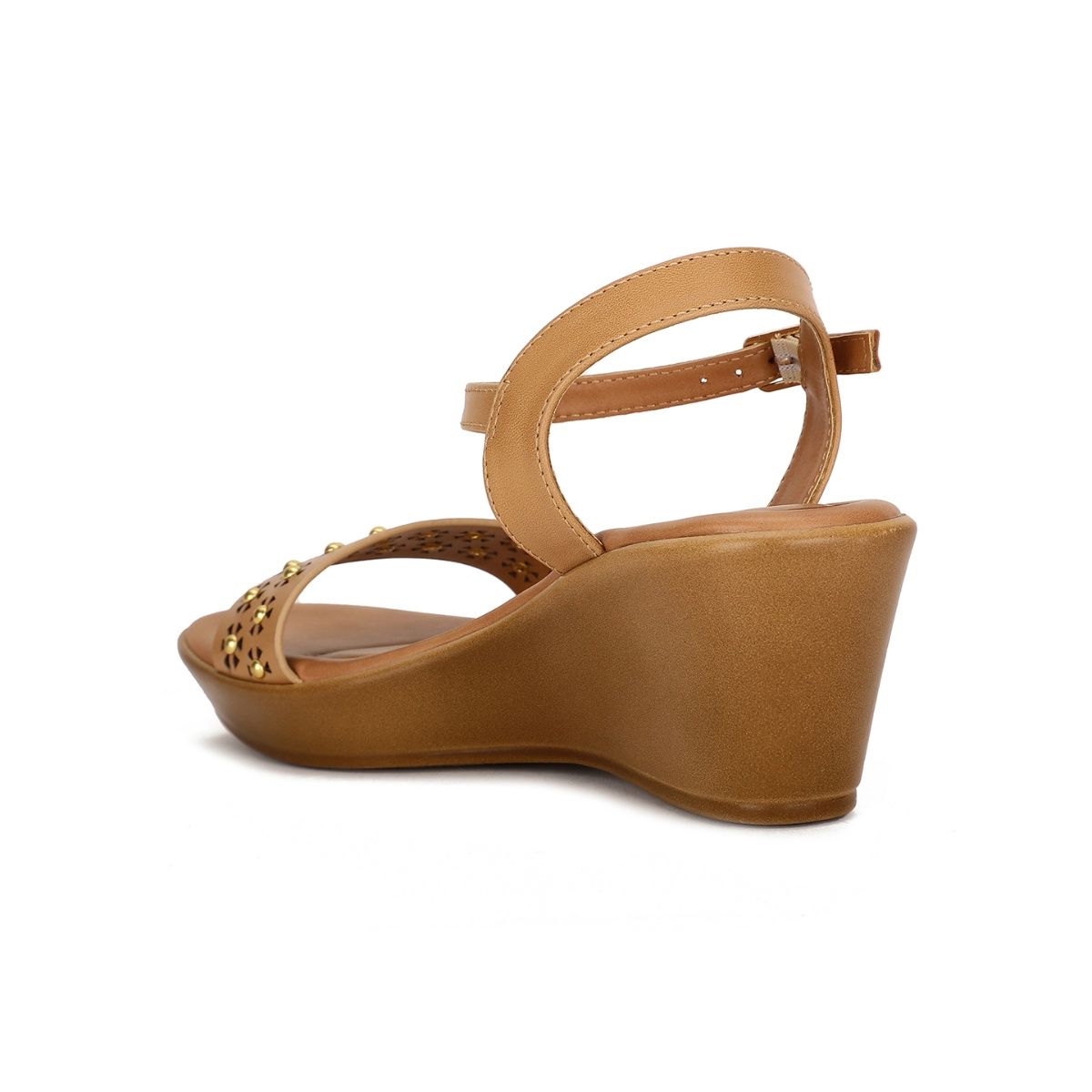 Buy Bata Women Ankle Loop Wedges Beige Online