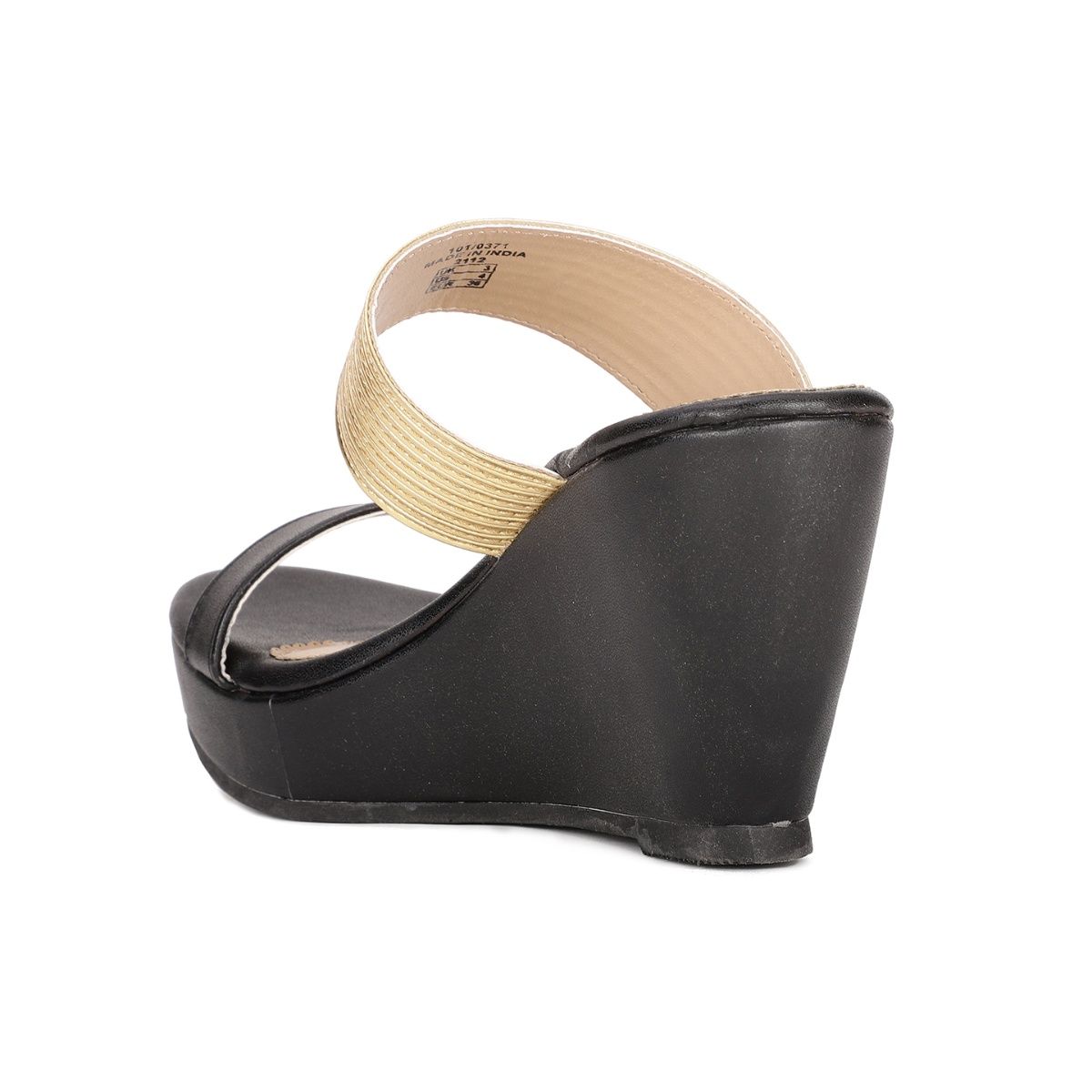 Buy Bata Women Slip-On Wedges Black Online