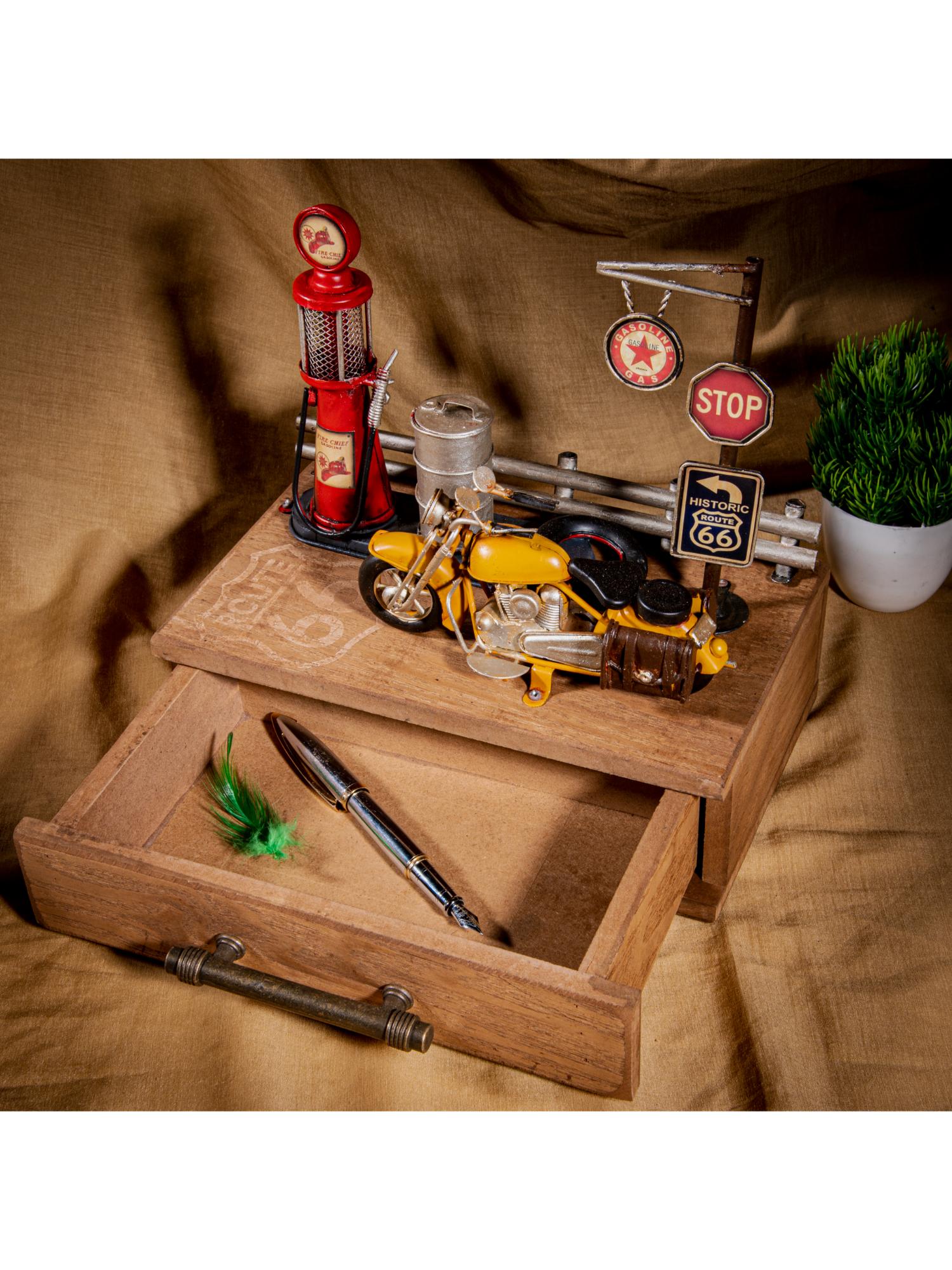 Buy Gibox Heritage Rustic Motorcycle Gas Station Home Styling Accent ...