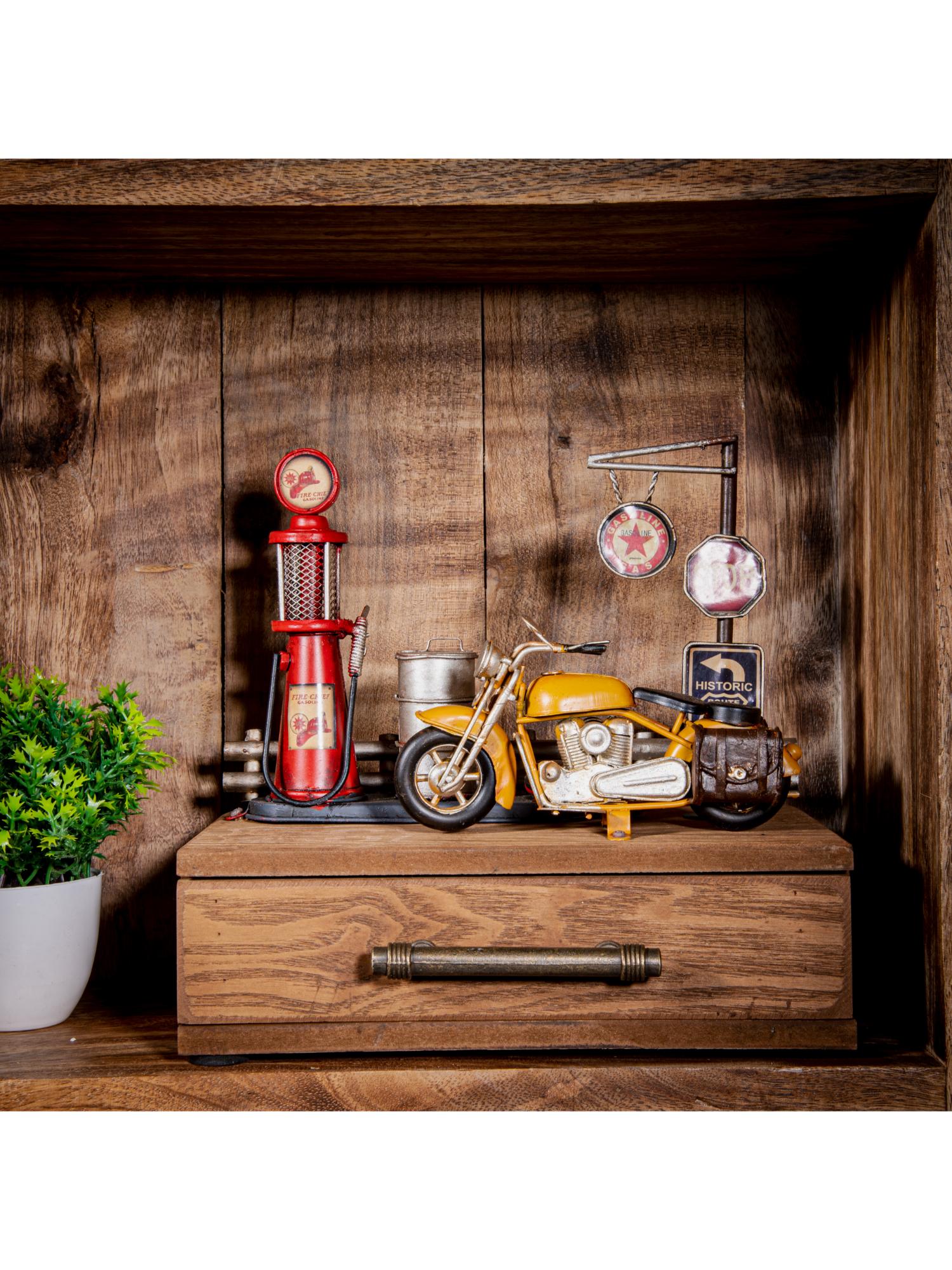 Buy Gibox Heritage Rustic Motorcycle Gas Station Home Styling Accent ...