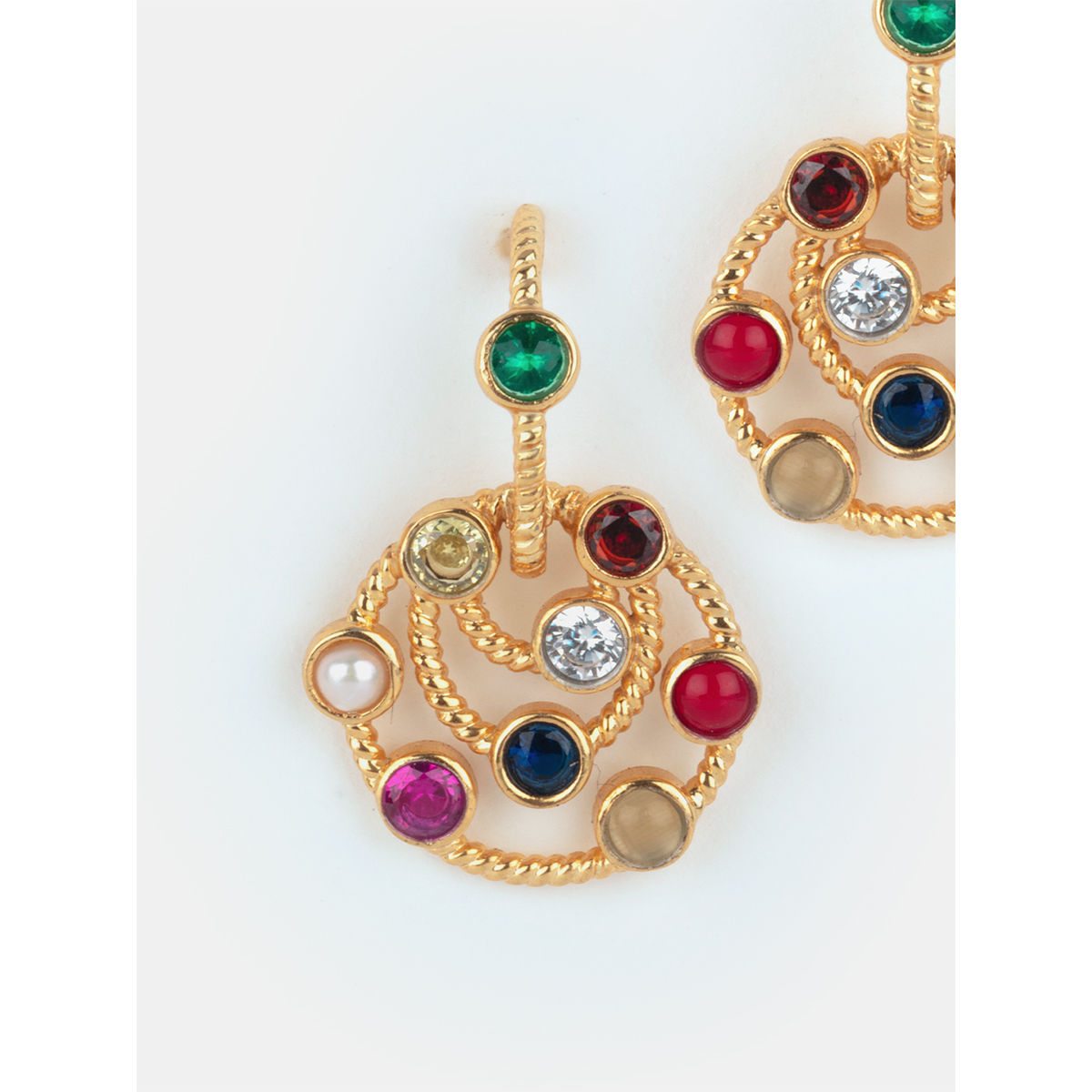 Caratlane navratna earrings store