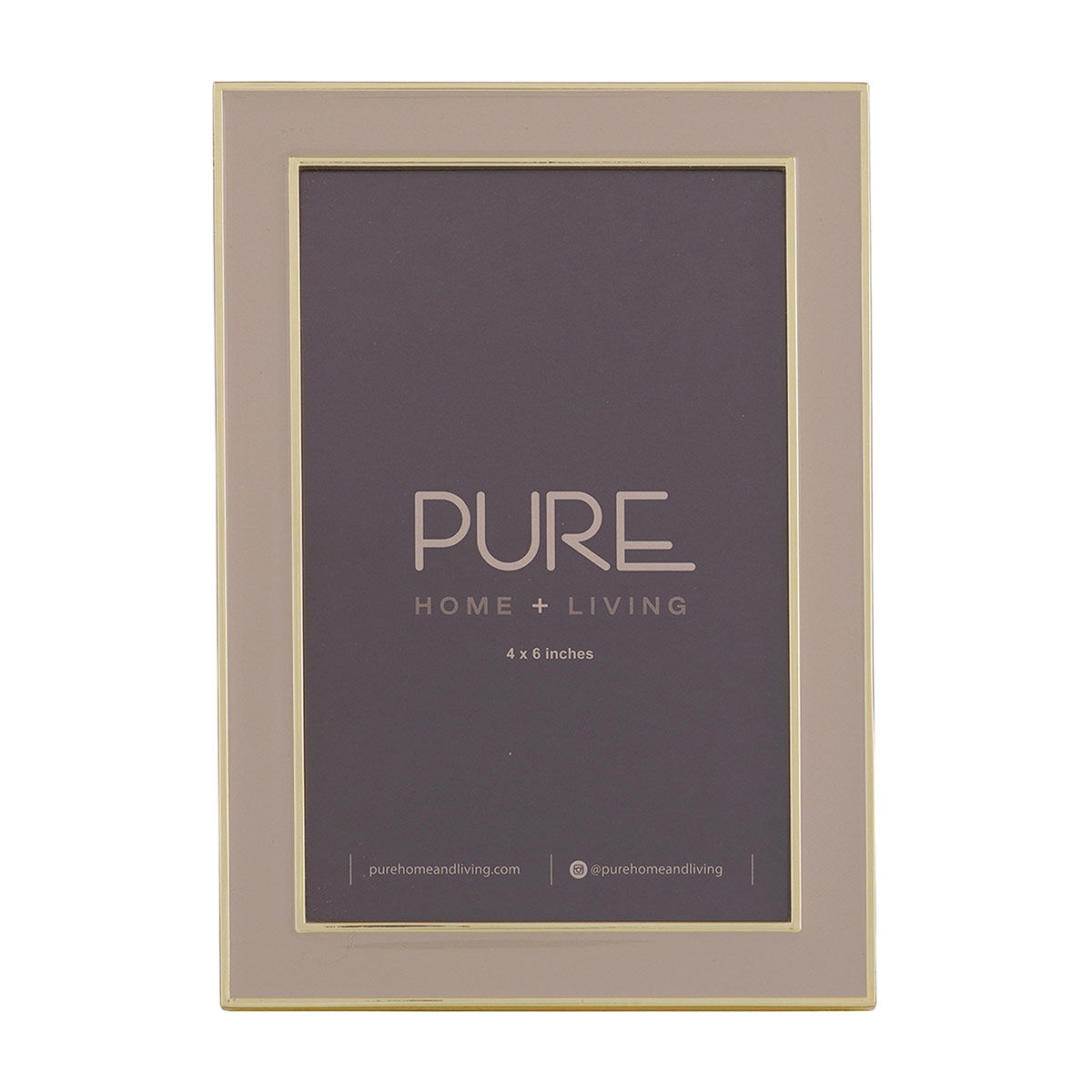 Buy Pure Home + Living Small Gold Plated Beige Photo Frame Online