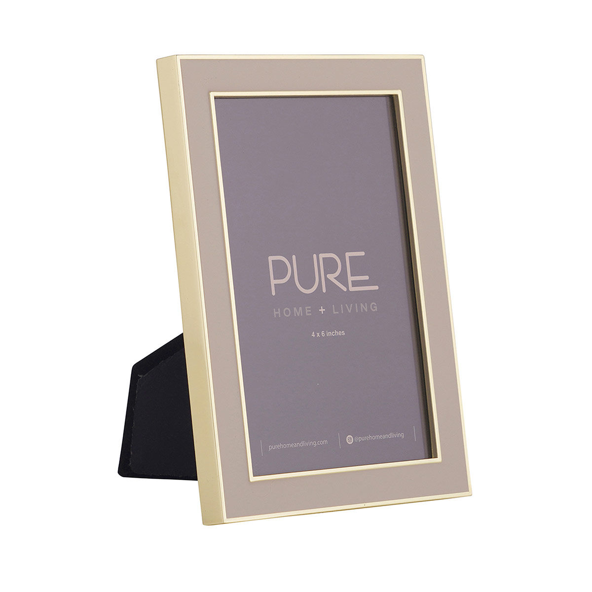 Buy Pure Home + Living Small Gold Plated Beige Photo Frame Online