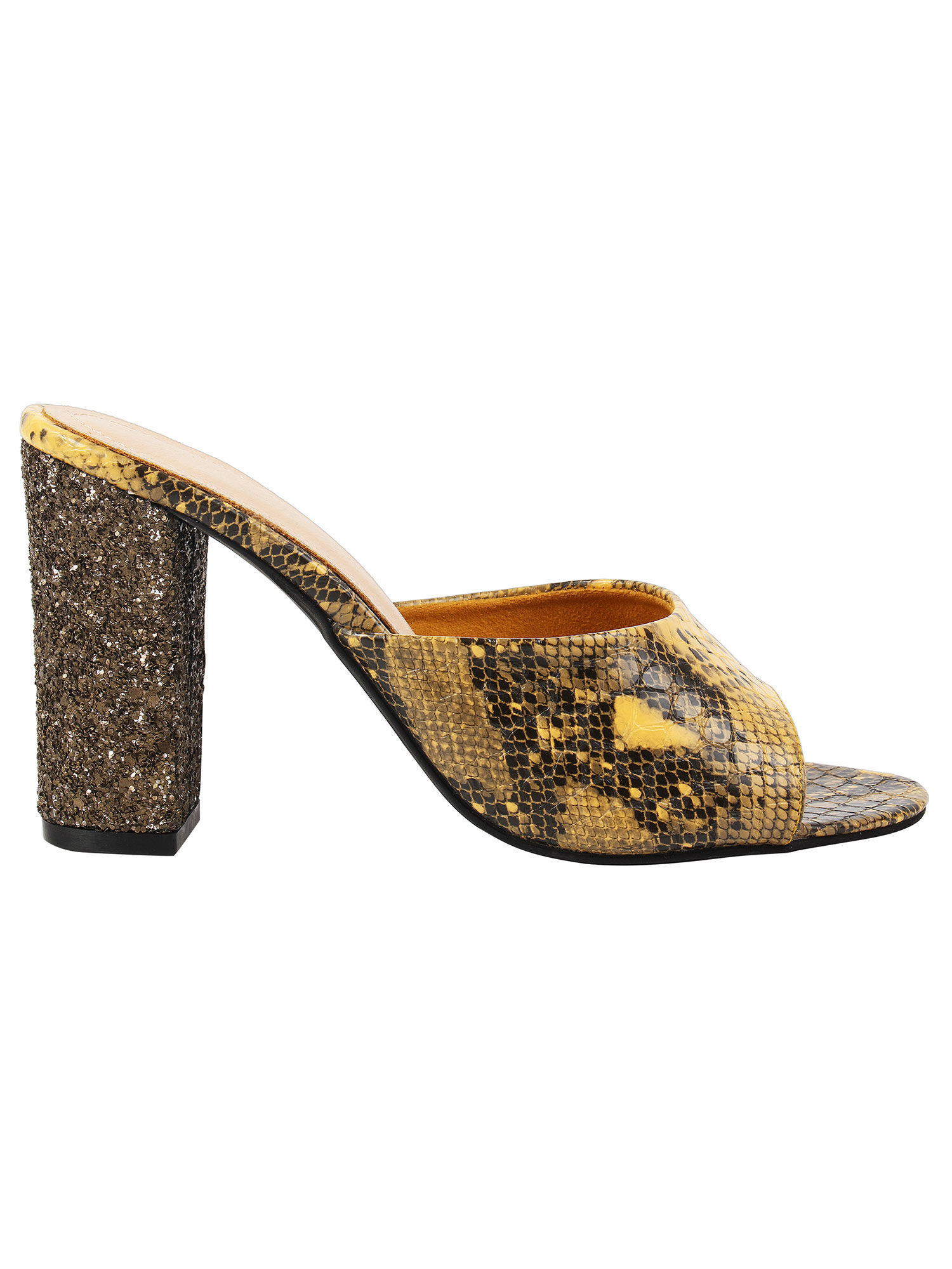 Buy CATWALK Yellow Animal Print Heels Online