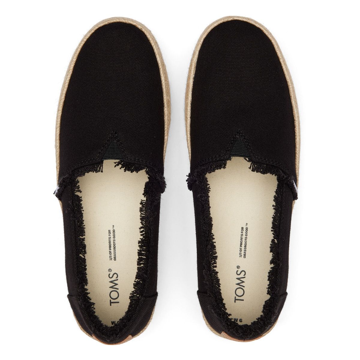 Buy TOMS Valencia Rope Wrap Black Platform Espadrilles Online