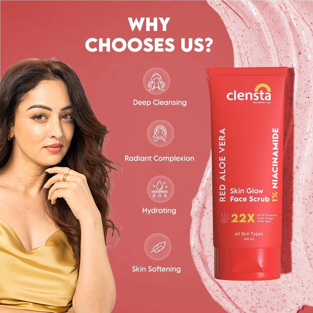 Buy Clensta Skin Glow Daily Use Face Scrub With 1% Niacinamide For ...