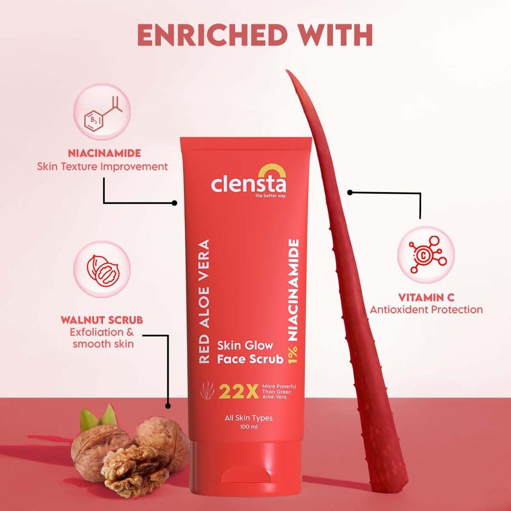 Buy Clensta Skin Glow Daily Use Face Scrub With 1% Niacinamide For ...