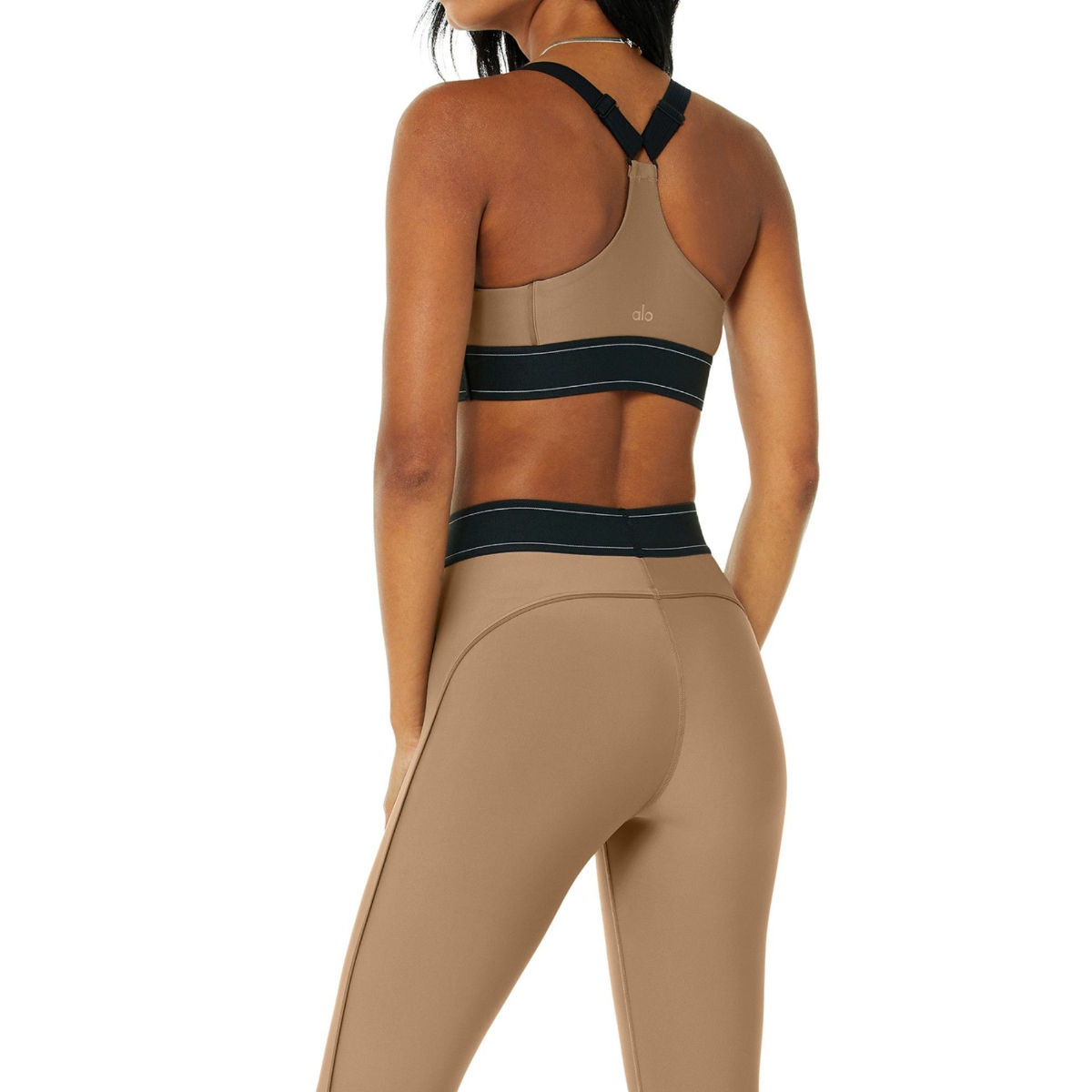 Buy alo Airlift Suit Up Bra Gravel Black Online