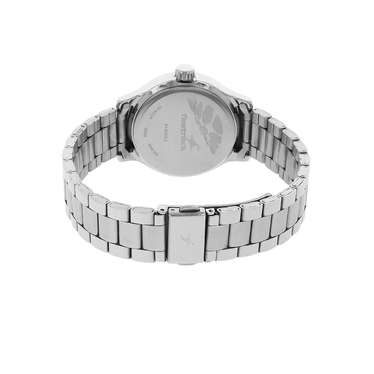 Buy Fastrack Orange Dial Silver Stainless Steel Strap Watch Online