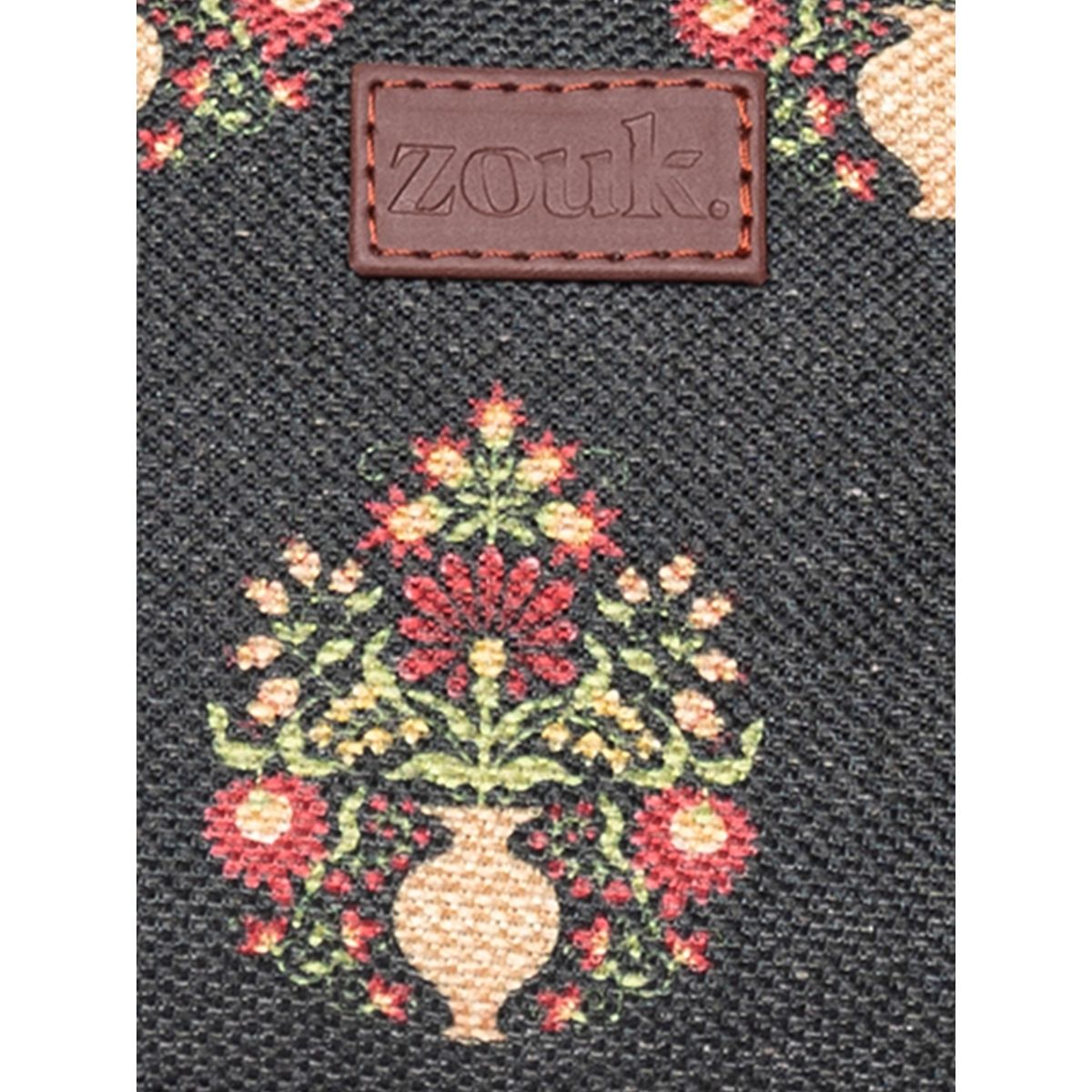 Buy Zouk Royal Green Mogra Print Baguette Handbag Online