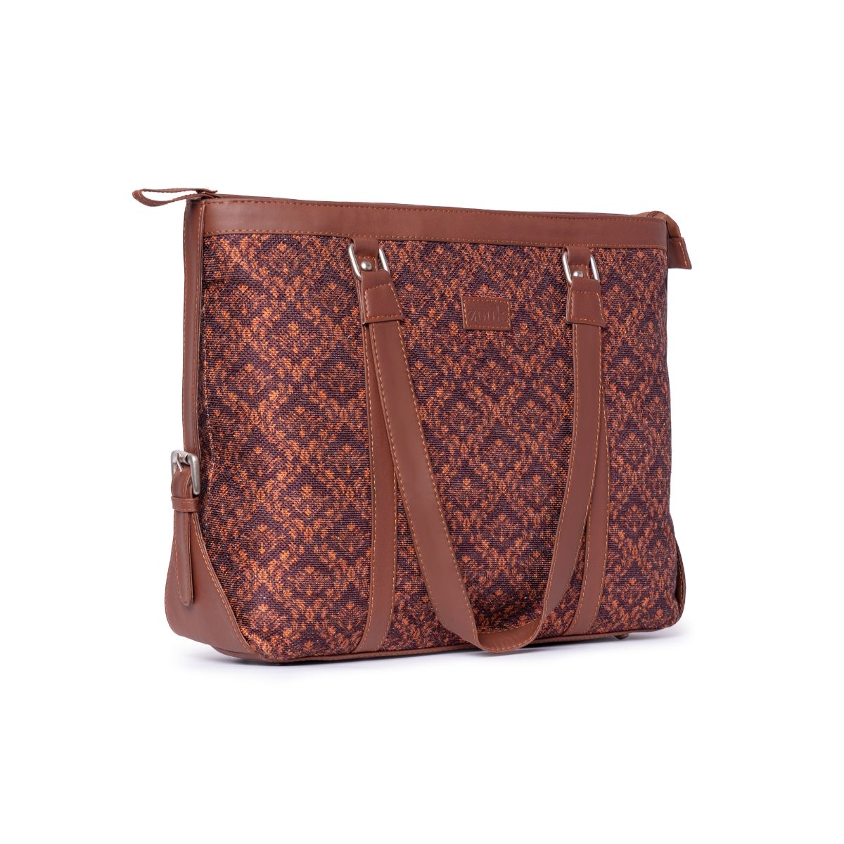 Buy Zouk Brown Floral Womens Office Bag Online