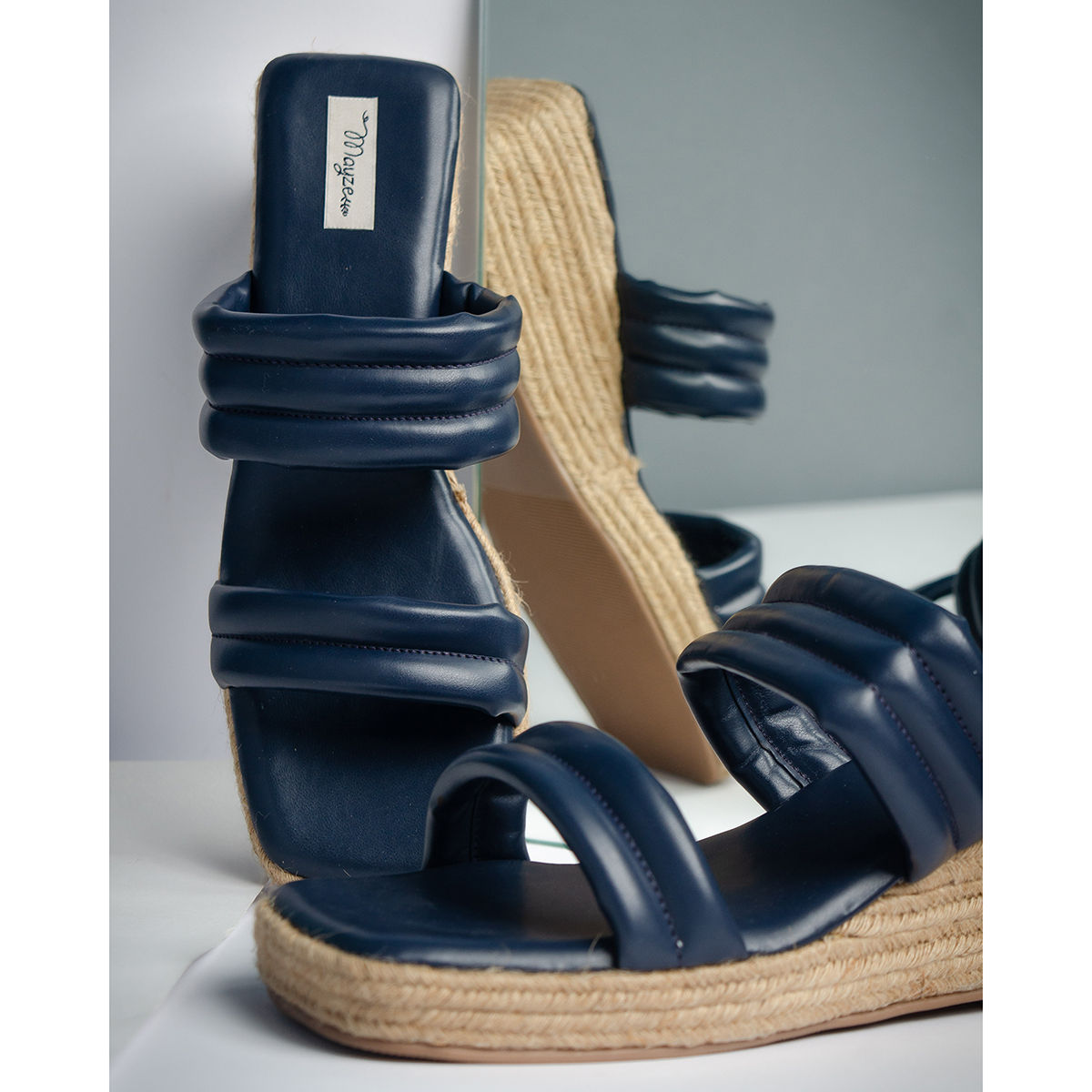 MAYZE Marbella Navy Blue Wedges: Buy MAYZE Marbella Navy Blue Wedges ...