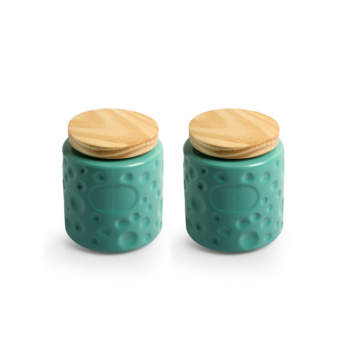 ExclusiveLane Vibrant Green Handcrafted Multi-Utility Ceramic Storage ...