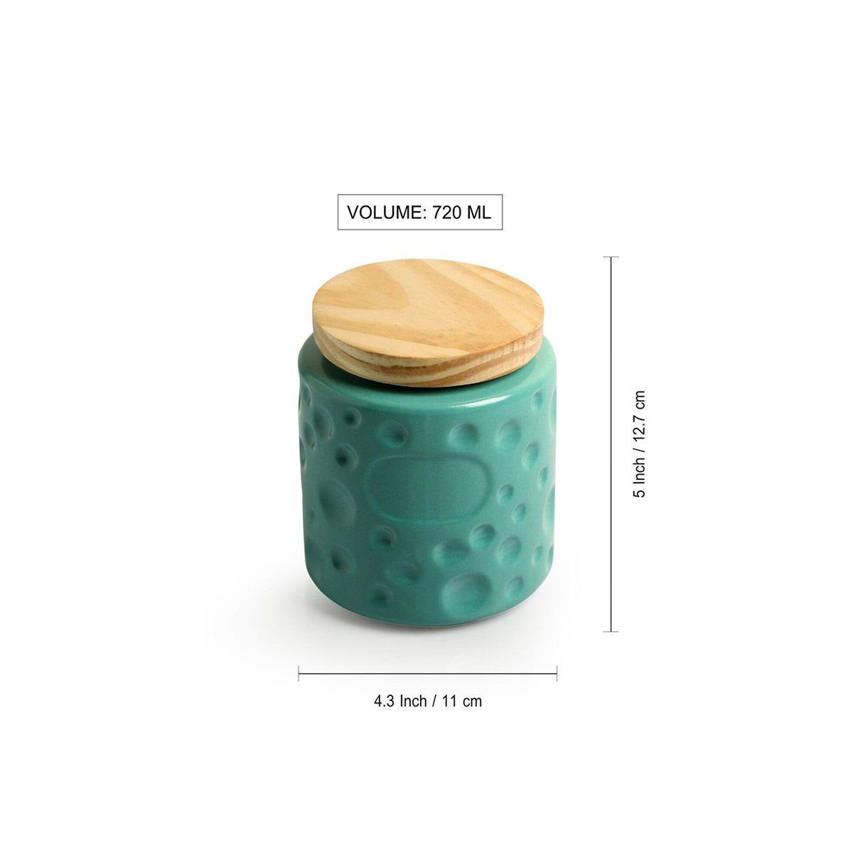 ExclusiveLane Vibrant Green Handcrafted Multi-Utility Ceramic Storage ...