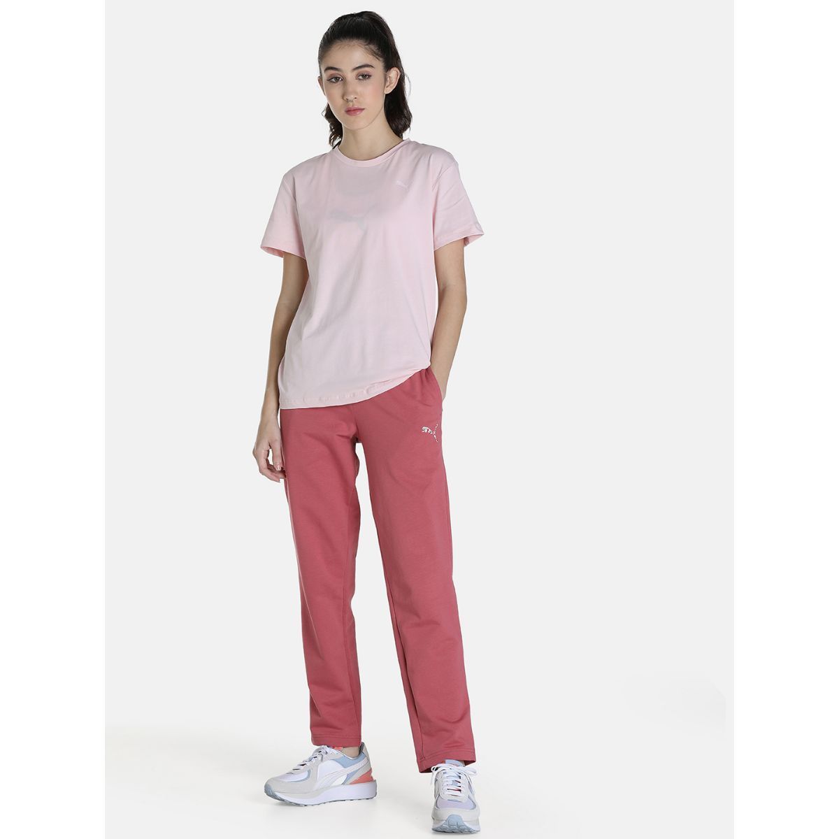Buy Puma Graphic Womens Pink Sweatpants Online
