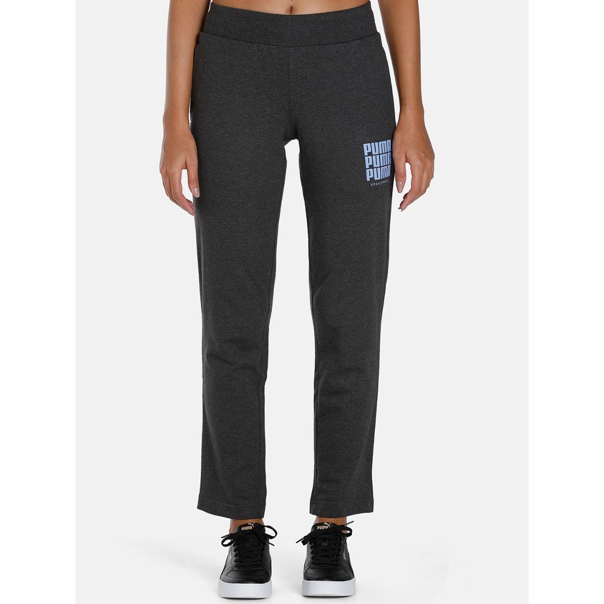 Buy Puma Graphic Womens Gray Trackpants Online