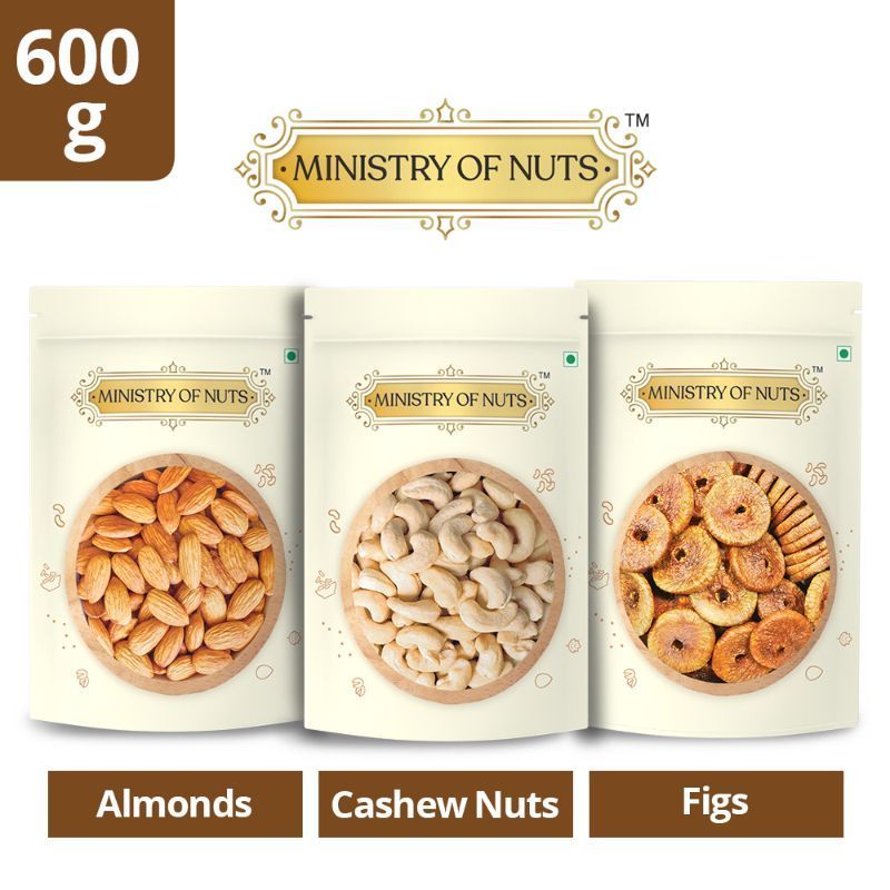 Ministry of Nuts Premium Dry Fruits - Pack Of 3 - Almonds, Cashew Nuts ...