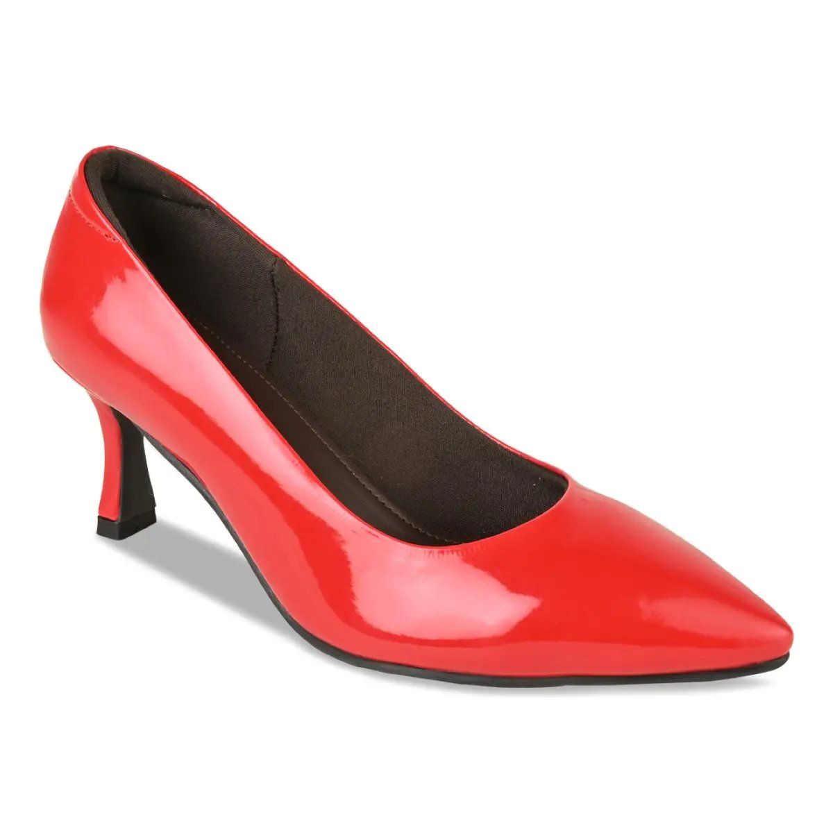 Buy ROCIA Red Women Solid Pointy Toe Stiletto Pumps Online