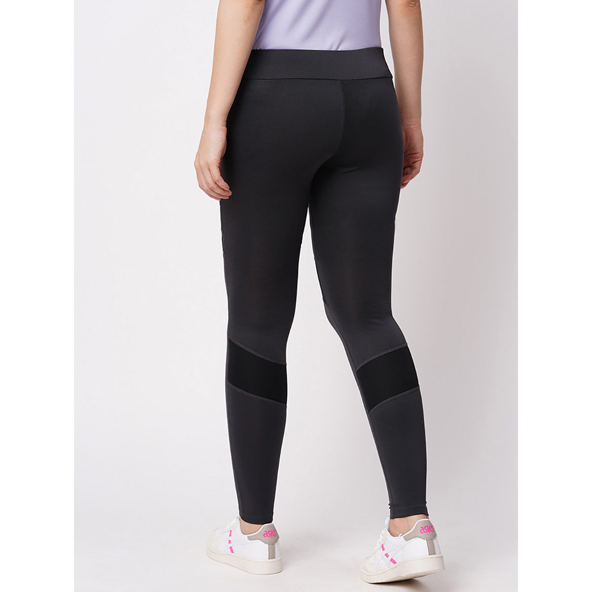 Buy ASICS Mesh Panel Grey Womens Tights Online
