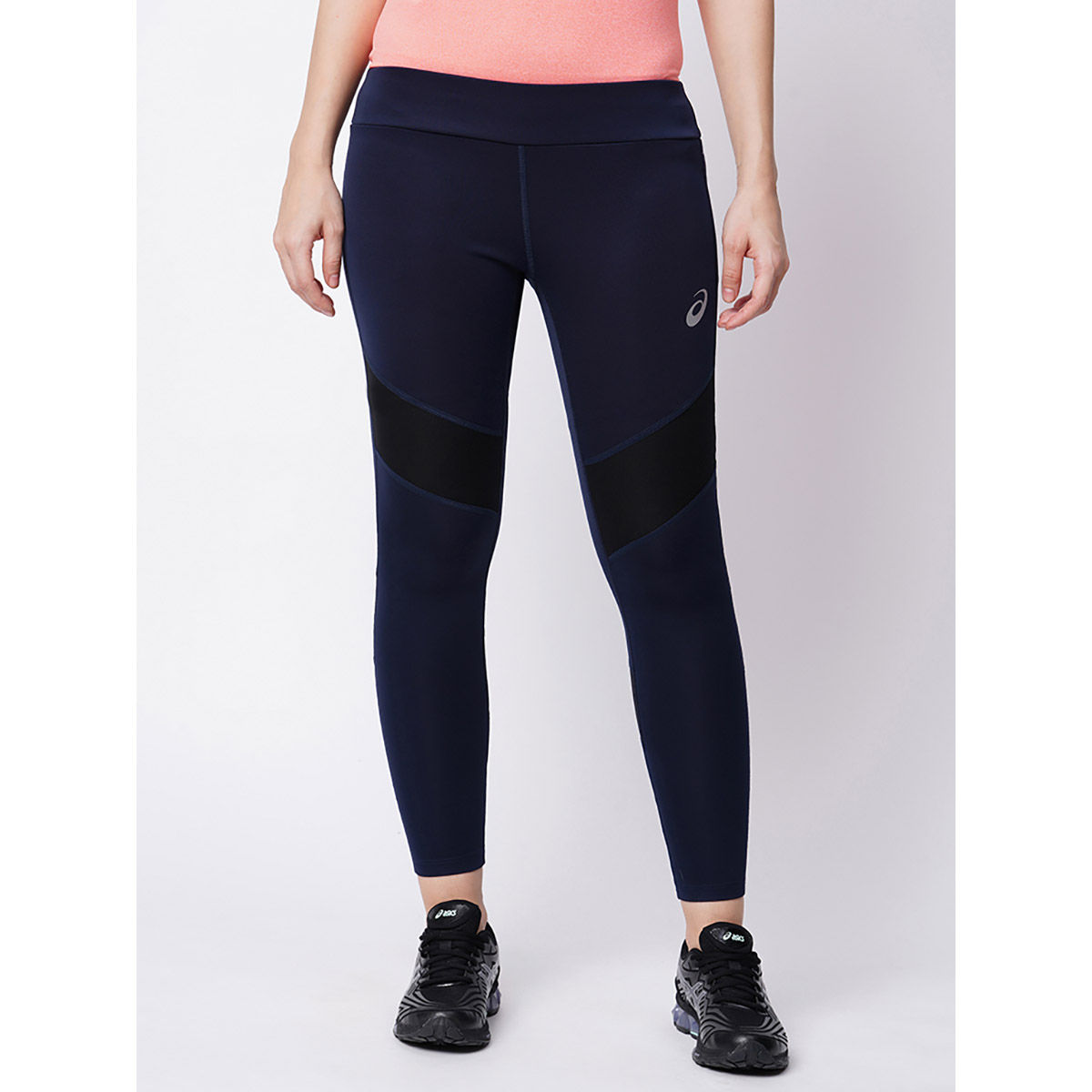 Buy ASICS Mesh Panel Blue Womens Tights Online
