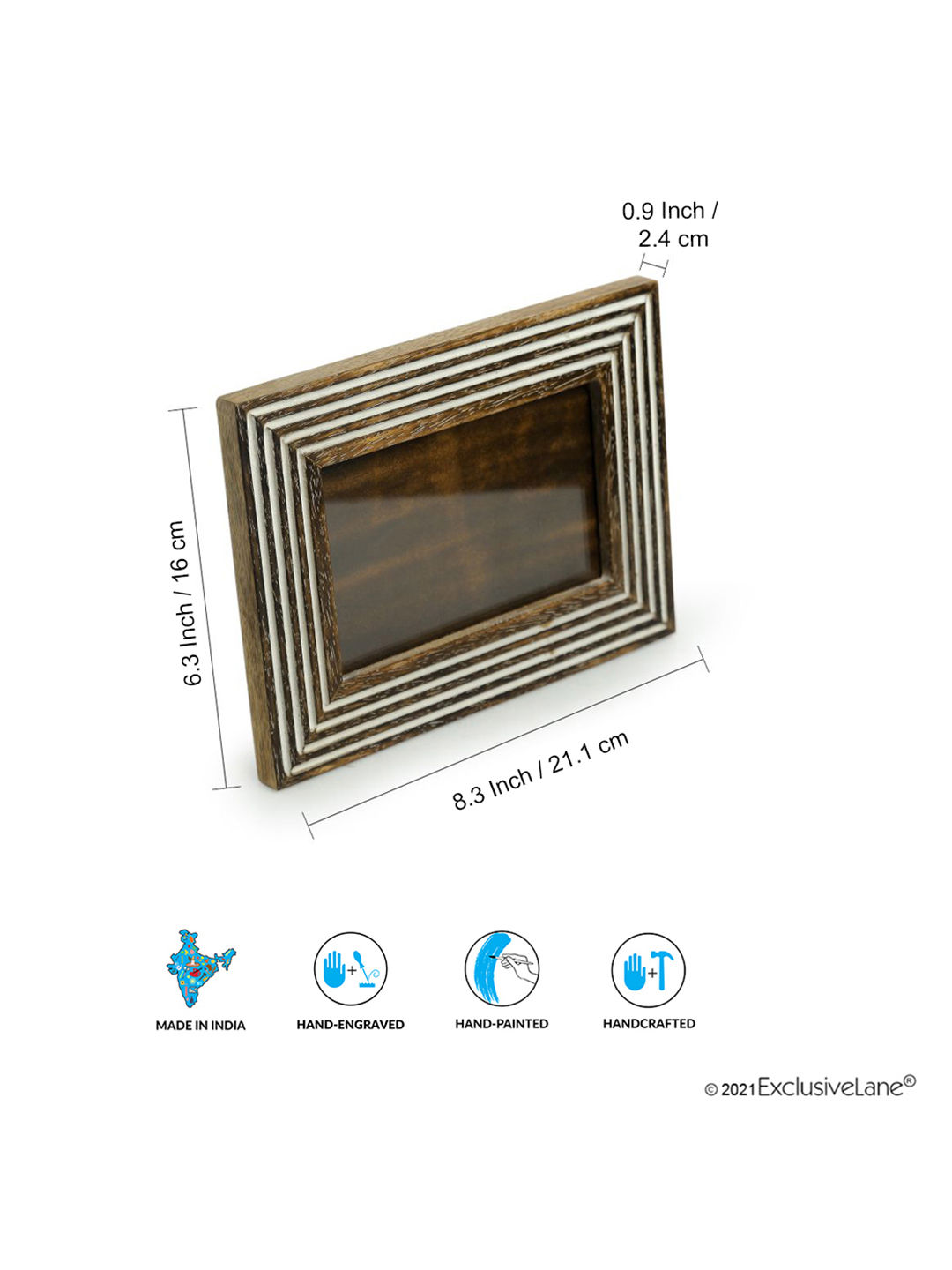 Buy ExclusiveLane Framed Memories' Hand Engraved Photo frame In Mango ...