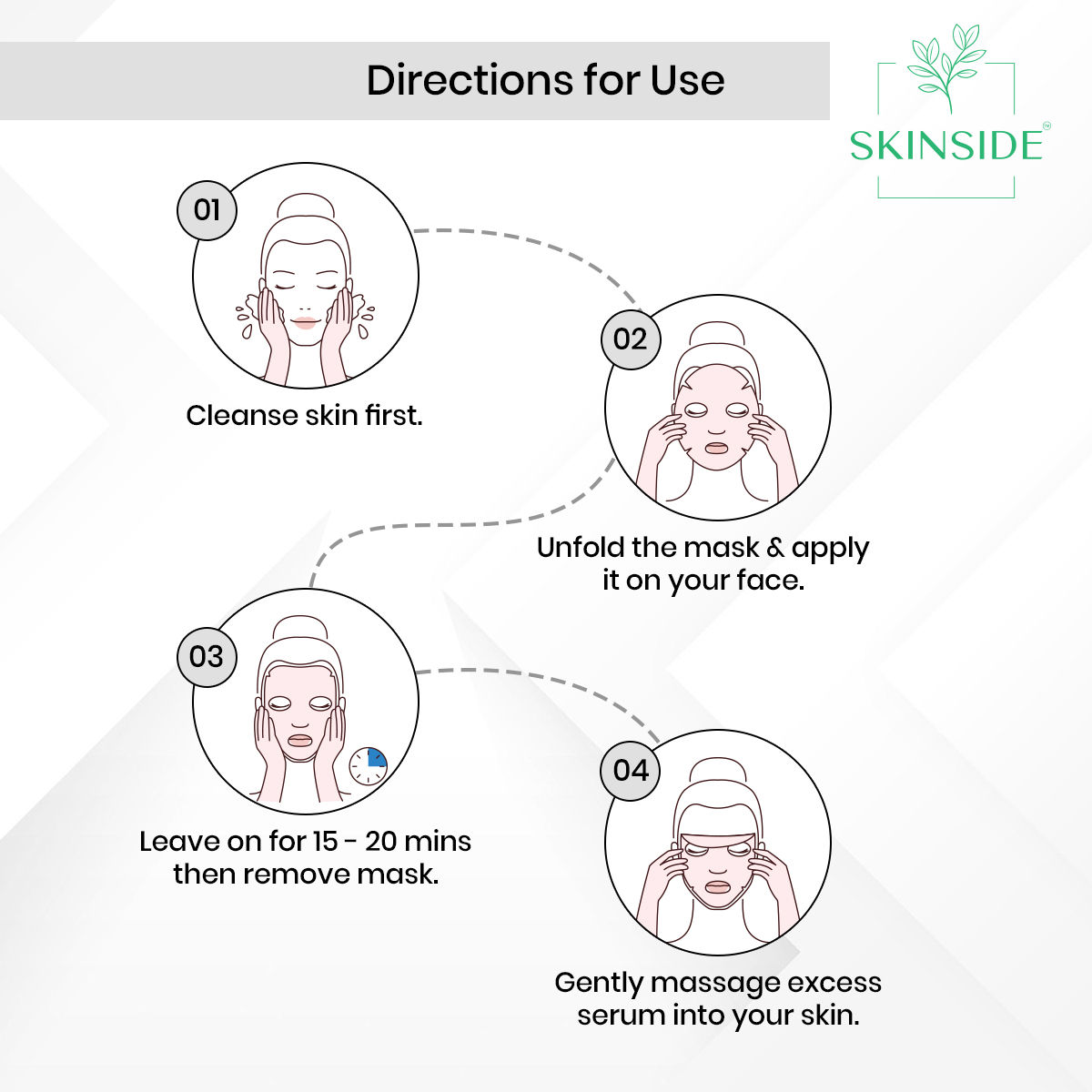 Buy SKINSIDE Serum Sheet Mask With Hyaluronic Acid Online