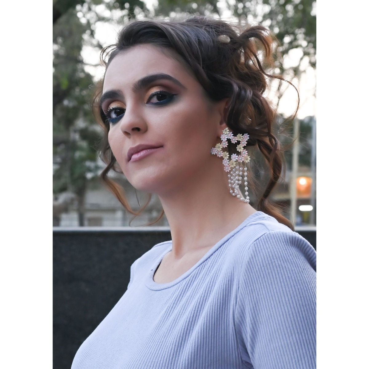 Odette Star Pattern Flower Designed Earring: Buy Odette Star Pattern ...