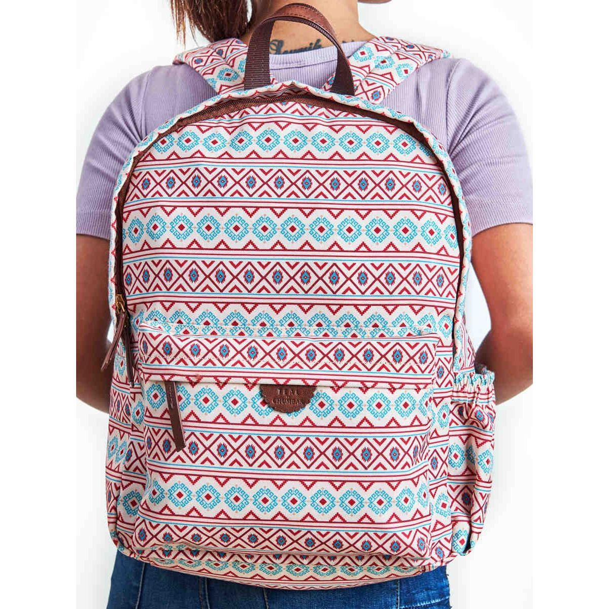 Buy Teal by CHUMBAK Mercado Aztec Laptop Backpack Online