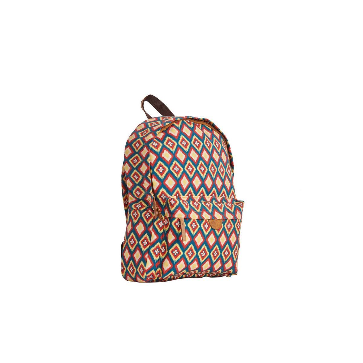 Buy Teal by CHUMBAK Ikkat Glow Laptop Backpack Online