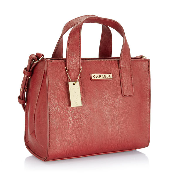 Buy Caprese Monna Small Deep Red Satchel Bag Online
