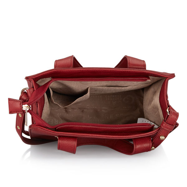Buy Caprese Monna Small Deep Red Satchel Bag Online