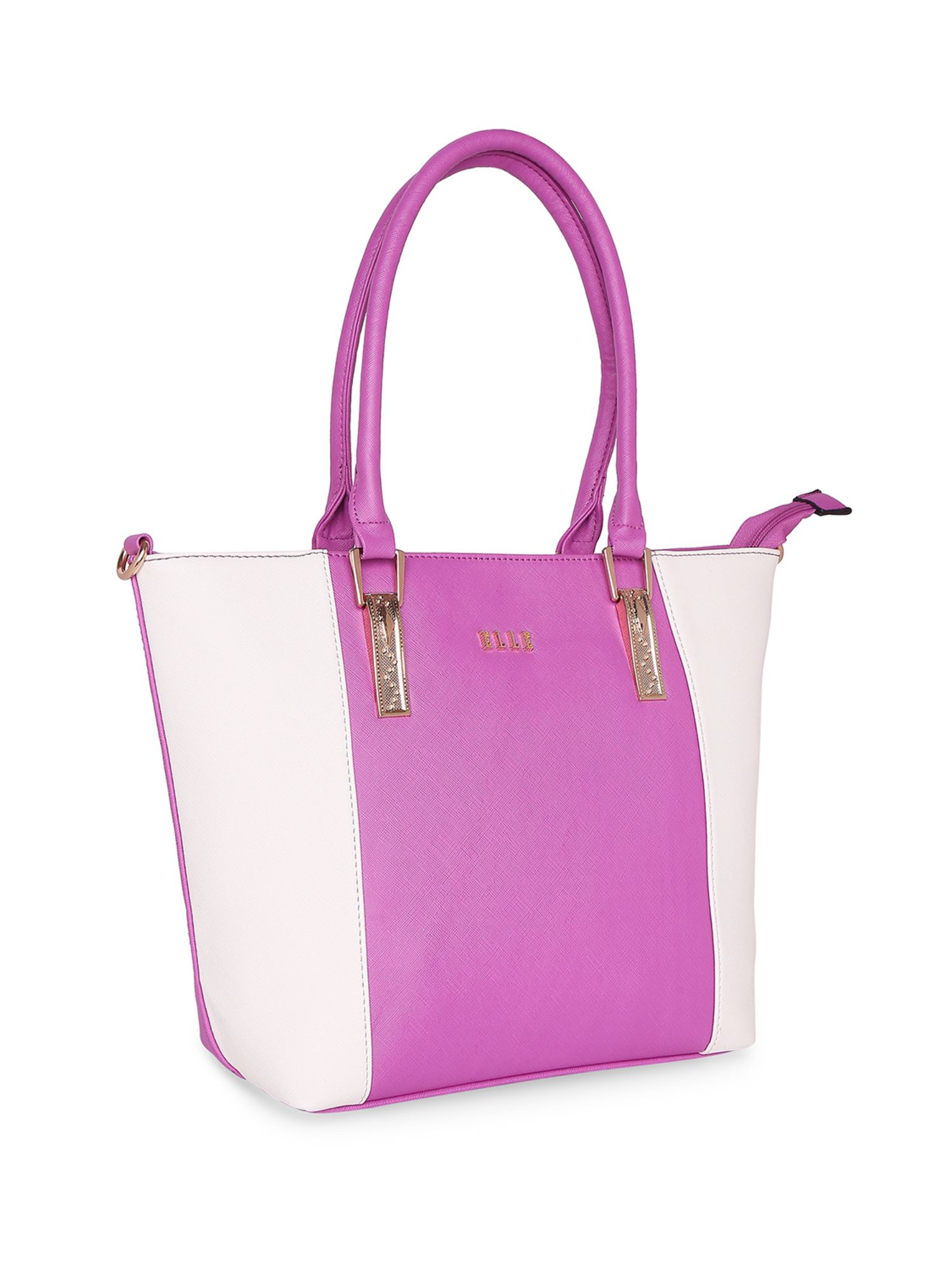 Buy ELLE Purple Solid Tote Bag Online